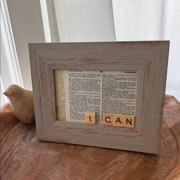 Accents | Rustic Brown Photo Frame With Inspirational Message | Poshmark
